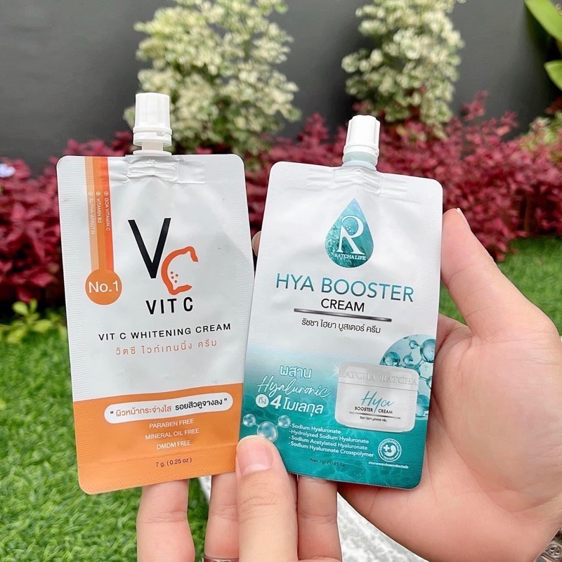 ( เซ็ตคู่ ) ของแท้ 100 VC cream Vit C Whitening Cream รัชชา RATCHA วิตซี ไวท์เทนนิ่ง ครีม 7 กรัม ...
