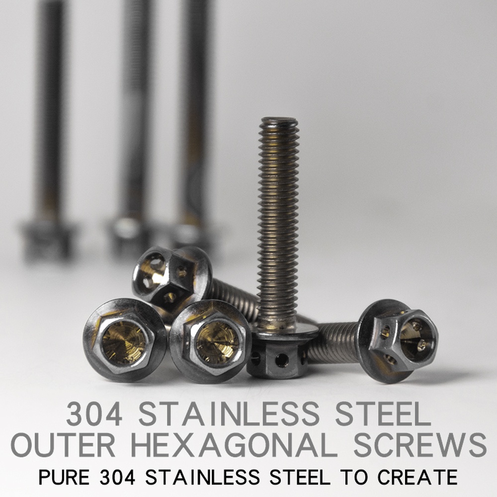 ปรับโฉม&Car Motorcycle Screw Stainless Motorbike Hexagonal Screws M6X12 ...
