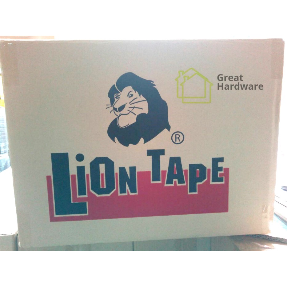 OPP Tape LION เทปปิดกล่อง สีน้ำตาล 2 x 45 หลา แถว6ม้วน เทปแพ็คของ เทป2 ...