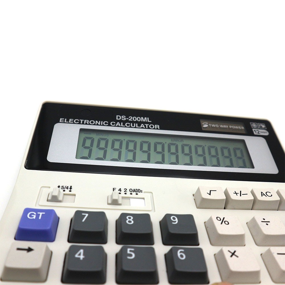 Calculator เครื่องคิดเลข B1086 สีขาว เครื่องคิดเลขตั้งโต๊ะ ใช้ถ่านและ ...