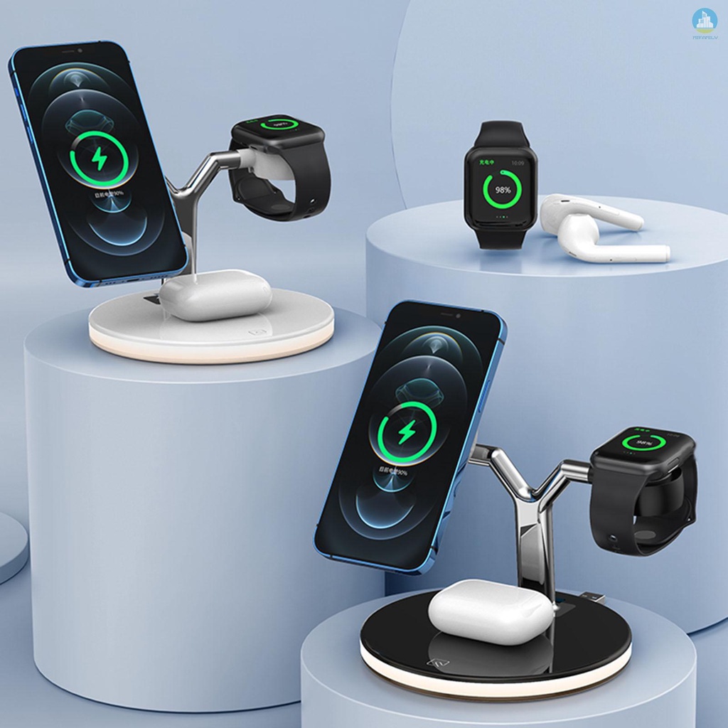 NEW 3 in 1 Wireless Charger Wireless Fast Charging Stand Quick Charger ...