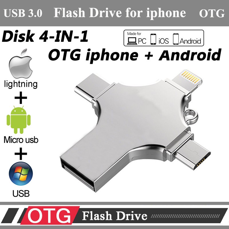 แฟลชไดรฟ์ 1Tb Iphone Lightning Ios Otg Type - C Usb 16 Gb 512 Gb 64 Gb ...