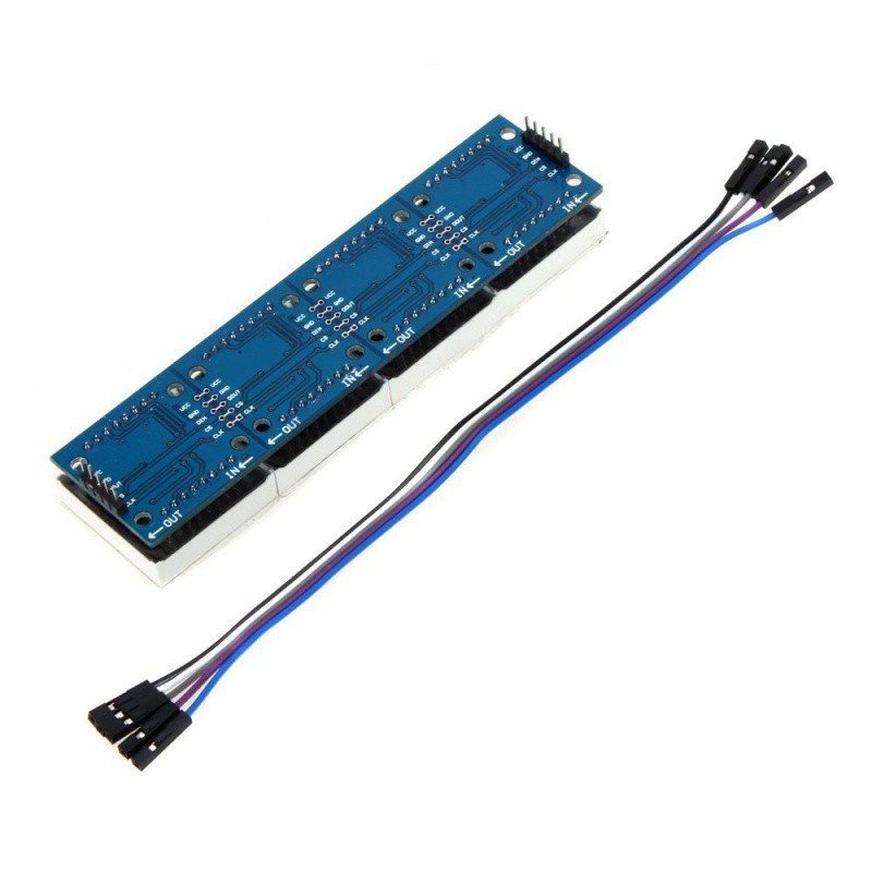 4 In 1 Dot Matrix Mcu Led Display โมดูลเชื่อมต่อ Arduino 5 ชิ้นสีแดง - drumstick.th - ThaiPick