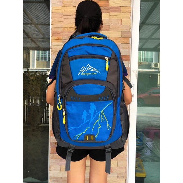 ส่งของทุกวันจาก กทม. กระเป๋าเป้เดินทาง Ronglida ขนาด50ลิตร ผ้าไนลอนหนา ...