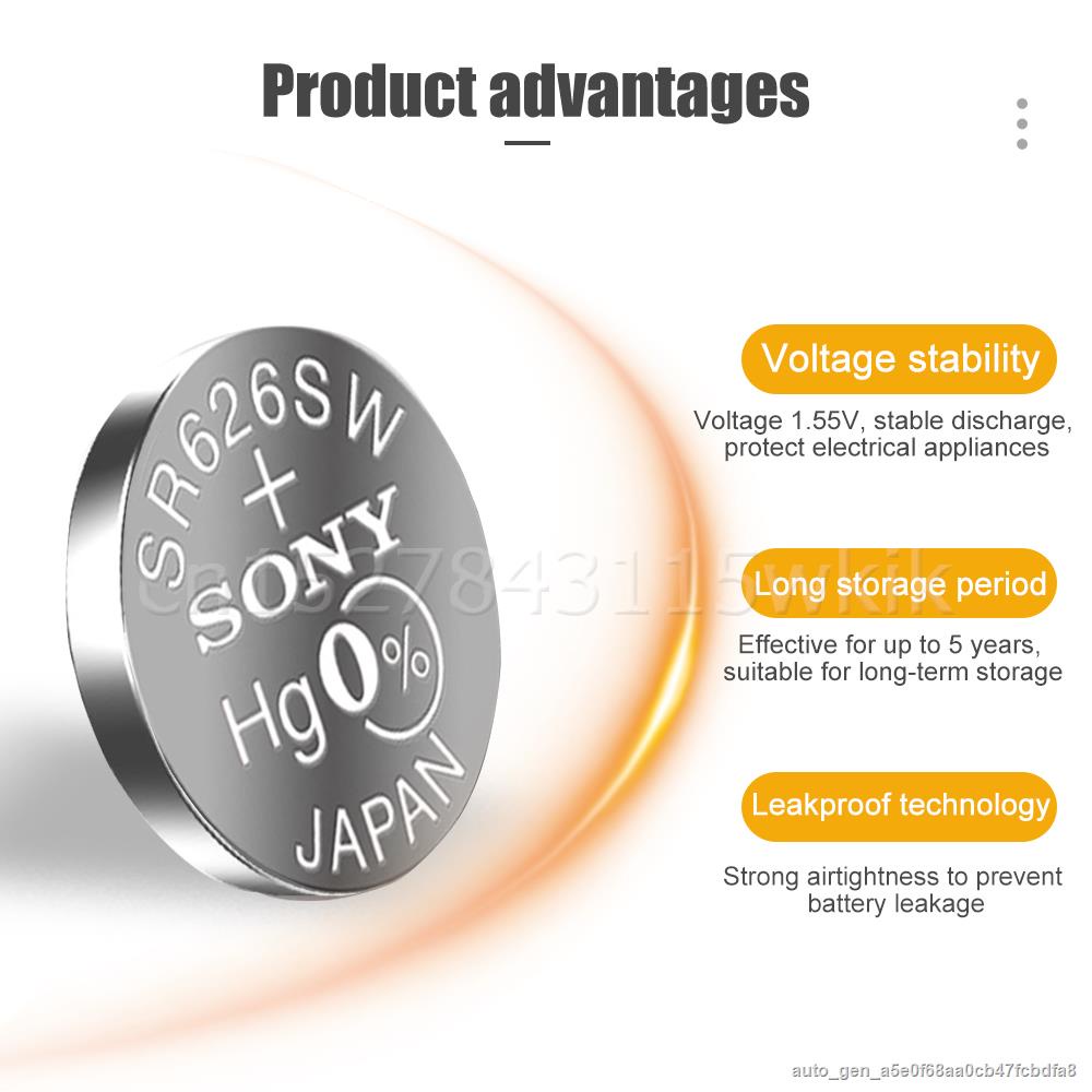 20pcs al Sony 377 Sr626sw 377a Ag4 Sr626 Lr66 Lr626 1.55v Silver Oxide ...