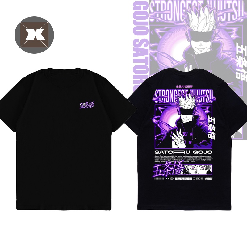 Jujutsu Kaisen เสื้อยืดแขนสั้นพิมพ์ลายการ์ตูน Gojo Satoru แฟชั่น Unisex ...
