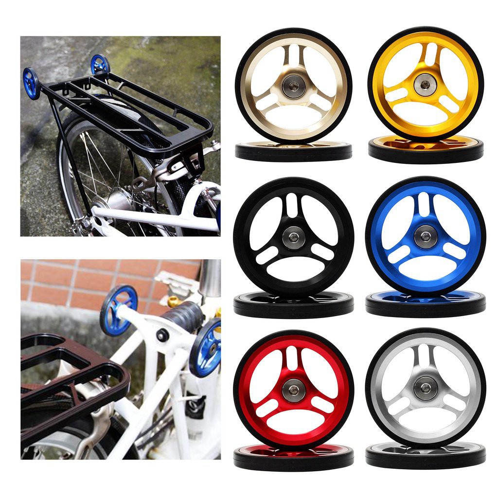 [SHIWAKI1] Bike Easy Wheel for Brompton Foldable Bicycles Rear Cargo ...