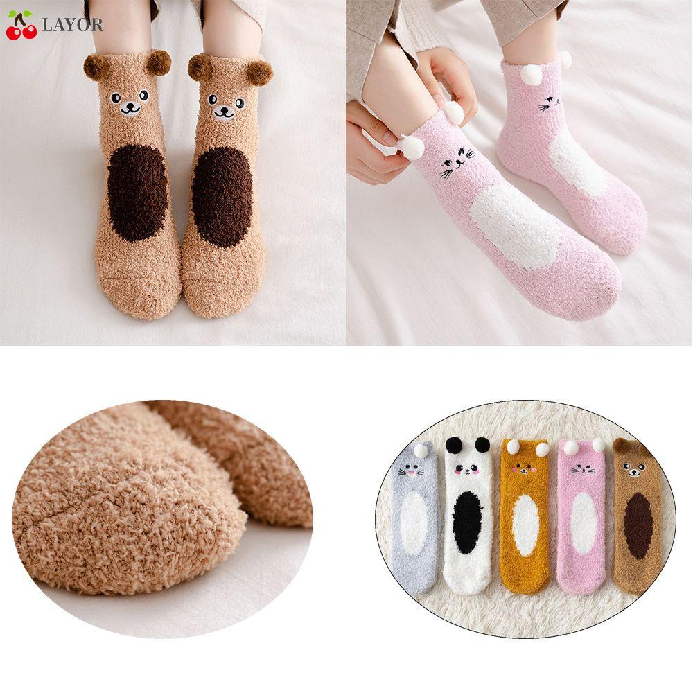Layor Christmas T Thickening Soft Floor Socks Cotton Socks