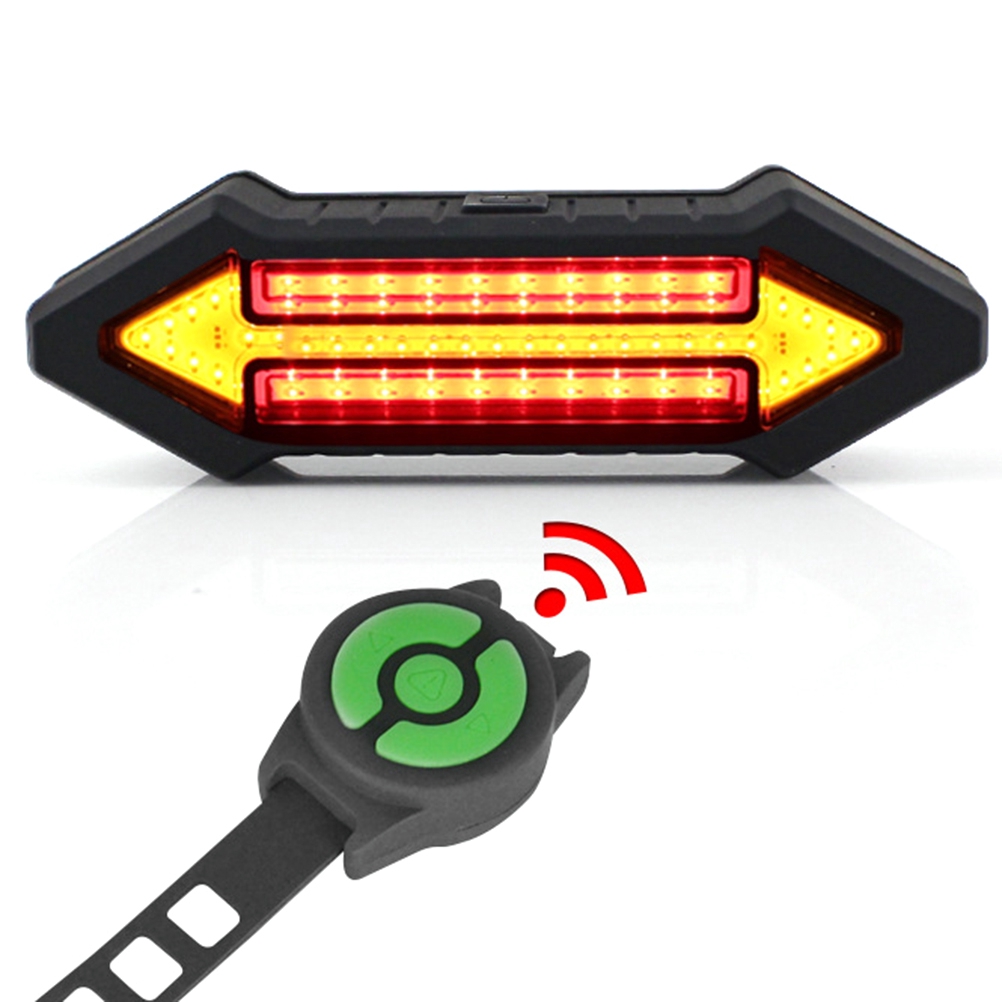 Wireless Remote Control Bike Rear Light Smart Turn Signals Auto Brake ...