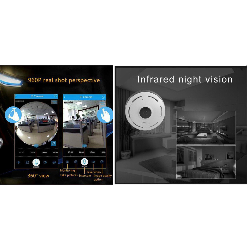 360Eyes Wifi Panoramic IP Cloud Camera 960P 1.3 ล้านพิกเซล กล้องวงจรปิด ...
