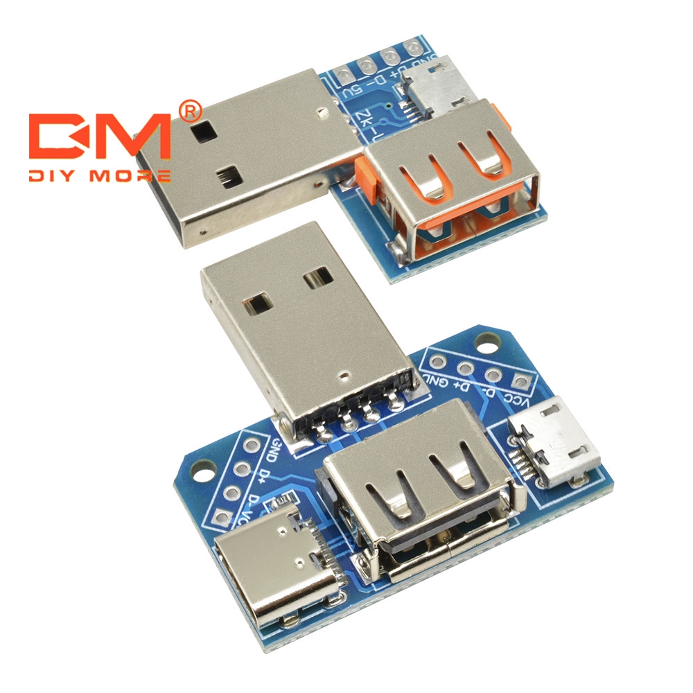 DIYMORE 5V USB Head Switchboard USB ชายหญิงกับ Type-c ถึง Micro USB ถึง ...