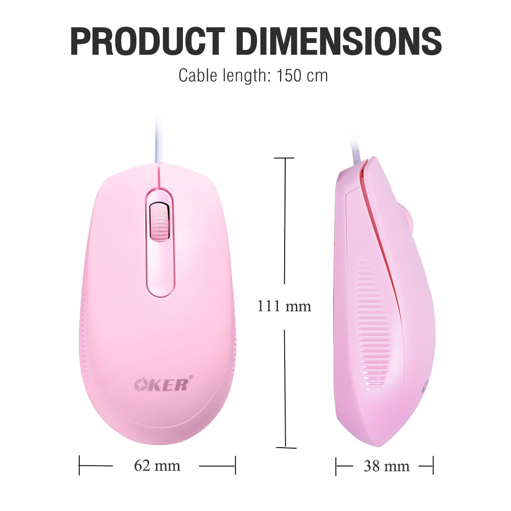 OKER USB MOUSE WIRED DESKTOP MOUSE M145 - okerthai_officialshop - ThaiPick