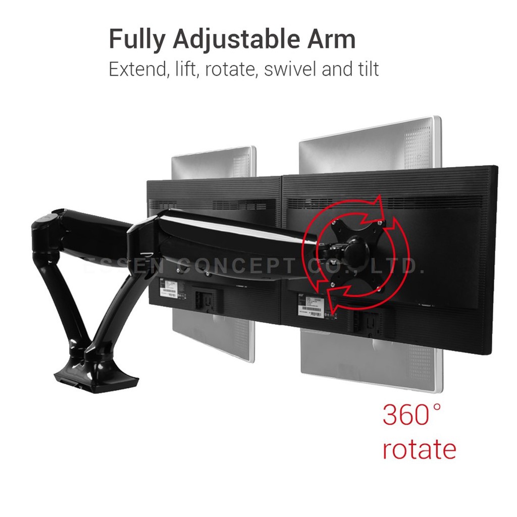 FlexiSpot Dual Monitor Arm (F7D Black) op8K - 7fv54bqbxw - ThaiPick