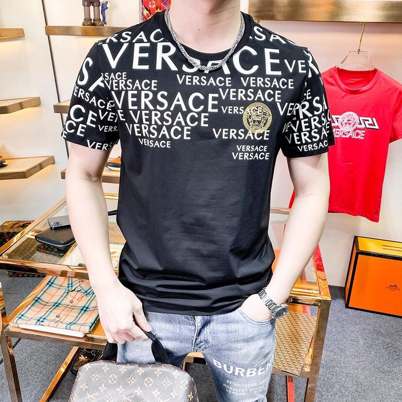 Versace Versace] New opening spring men's round neck t-shirt!⚡ - 6w2r ...