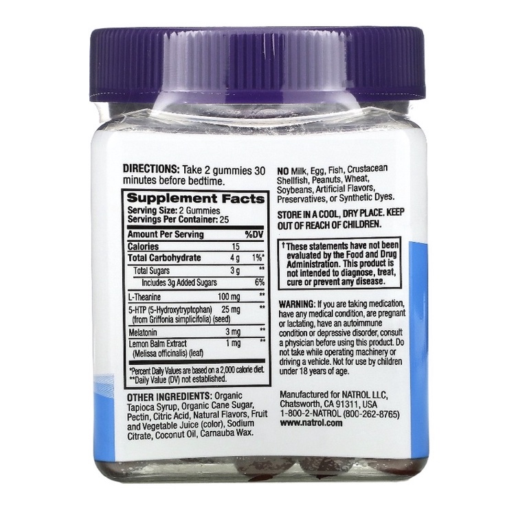 Natrol Relax Night Calm Berry 50 Gummies - shoppopusa - ThaiPick