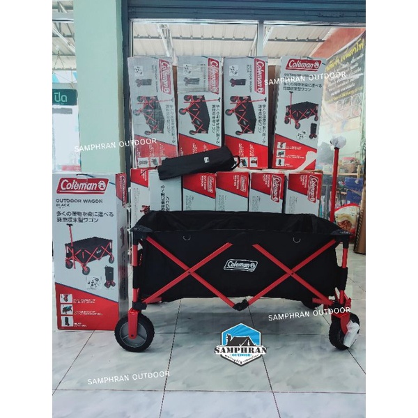 โค้ด 299DECSO รถเข็น Coleman Wagon สี Black(ดำโครงแดง) (ถูกที่สุด) - the_sun_camp - ThaiPick