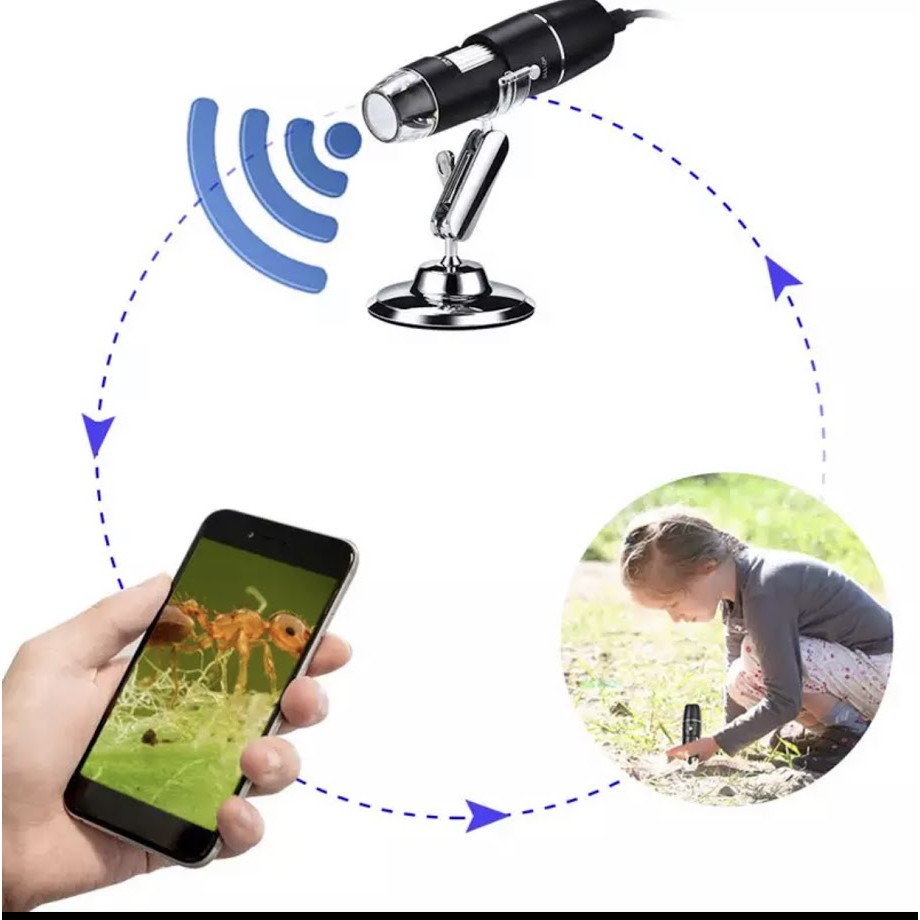 สินค้าพร้อมส่ง HD 1080P WIFI ดิจิตอล 1000X USB กล้องจุลทรรศน์แว่นขยาย ...