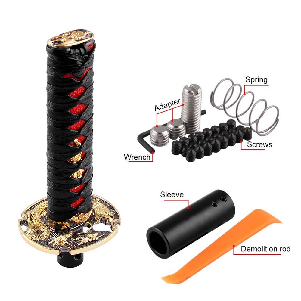 ㍿Universal samurai gear shift knob shifter 10cm/15cm/26cm automatic ...