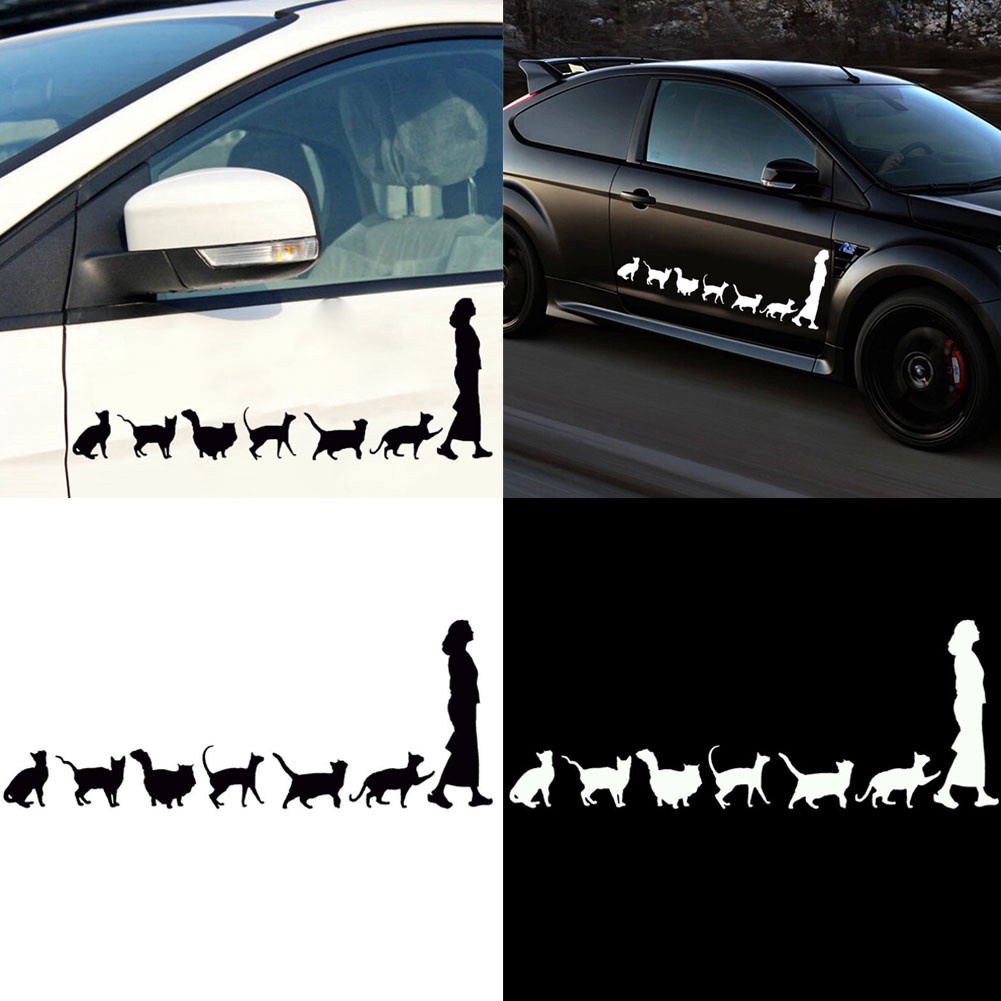 Cat Lady Decor Car Auto Truck Window Decals Self-Adhesive Vehicle ...