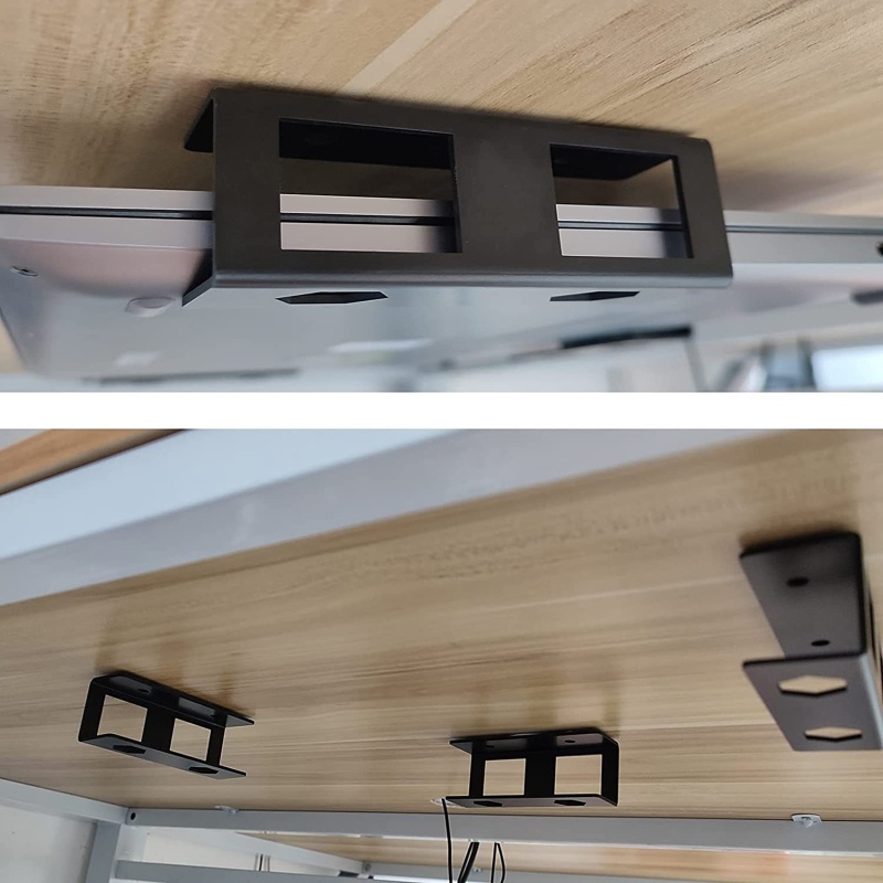 Under Desk Double Decker Laptop Holder Mount with Screw Under Desk ...