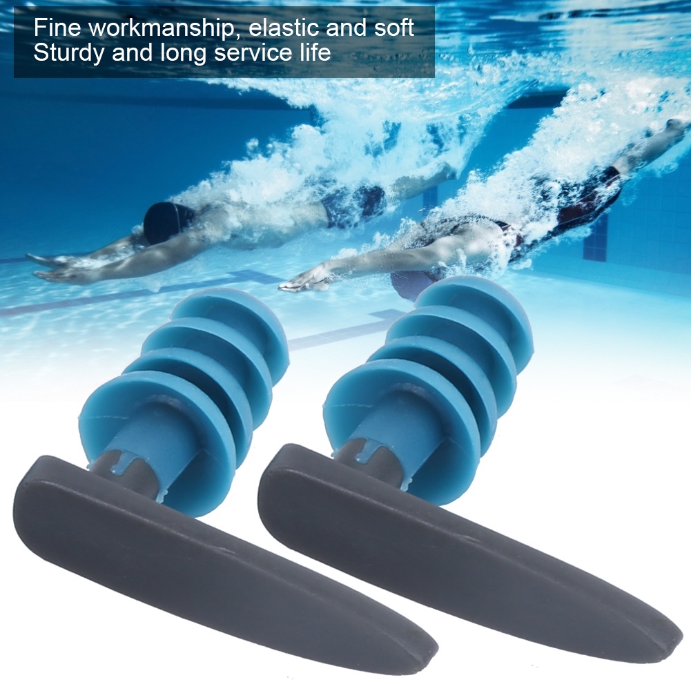 ที่อุดหูว่ายน้ำ 2PCS Swimming Earplug Diving Elastic Soft Comfortable ...