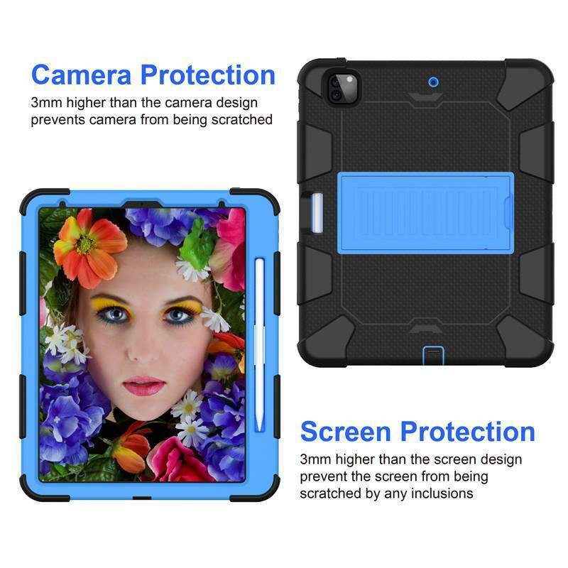 Shockproof Hybrid Heavy Duty PC Silicone Hard Stand Tablet Case Cover ...