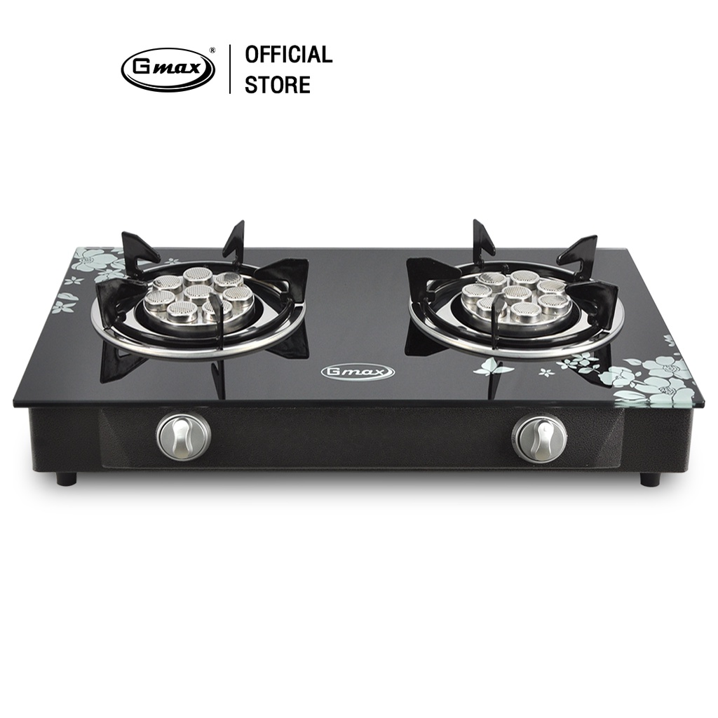 Gmax เตาแก๊สหน้ากระจก เตาแก๊ส 2 หัว เตาแก๊สตั้งโต๊ะ รุ่น GL-702-Series ทำความสะอาดง่าย - gmax ...