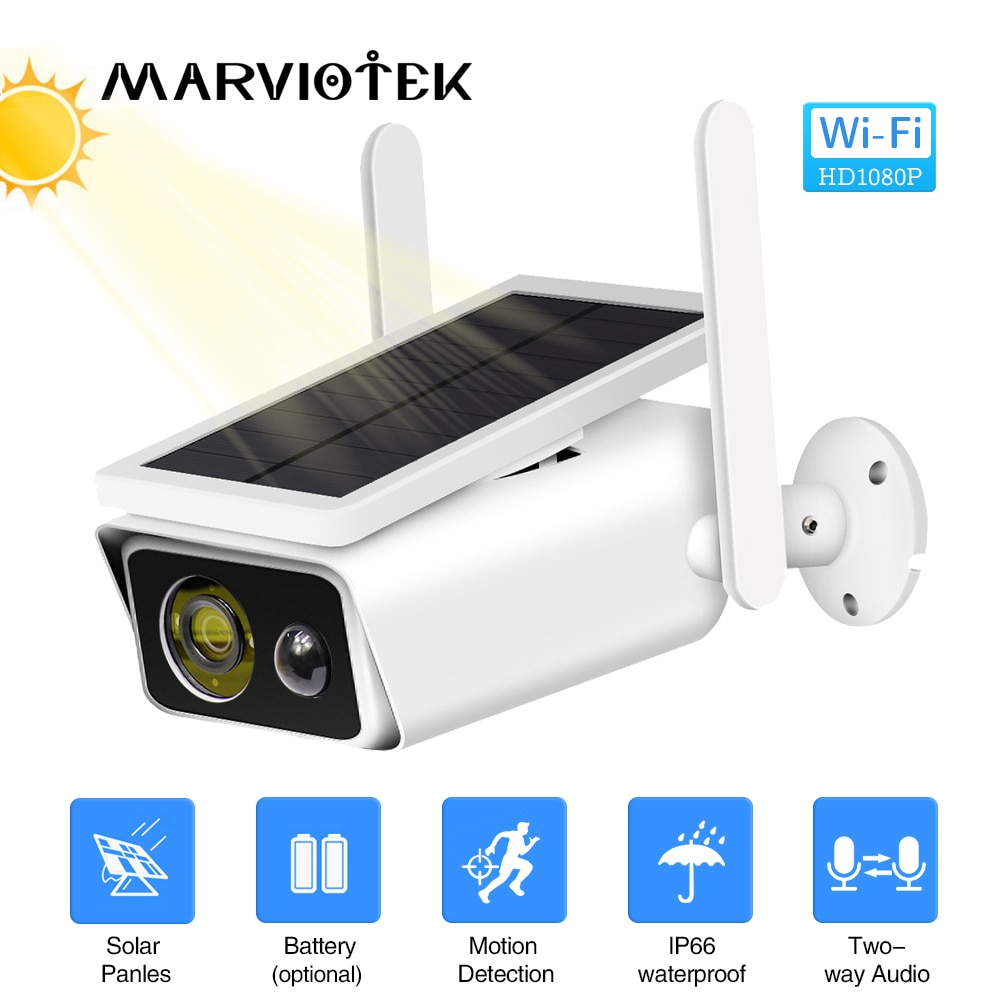 Please COD 1080P Solar IP Camera Wifi Battery Solar Powered Home ...