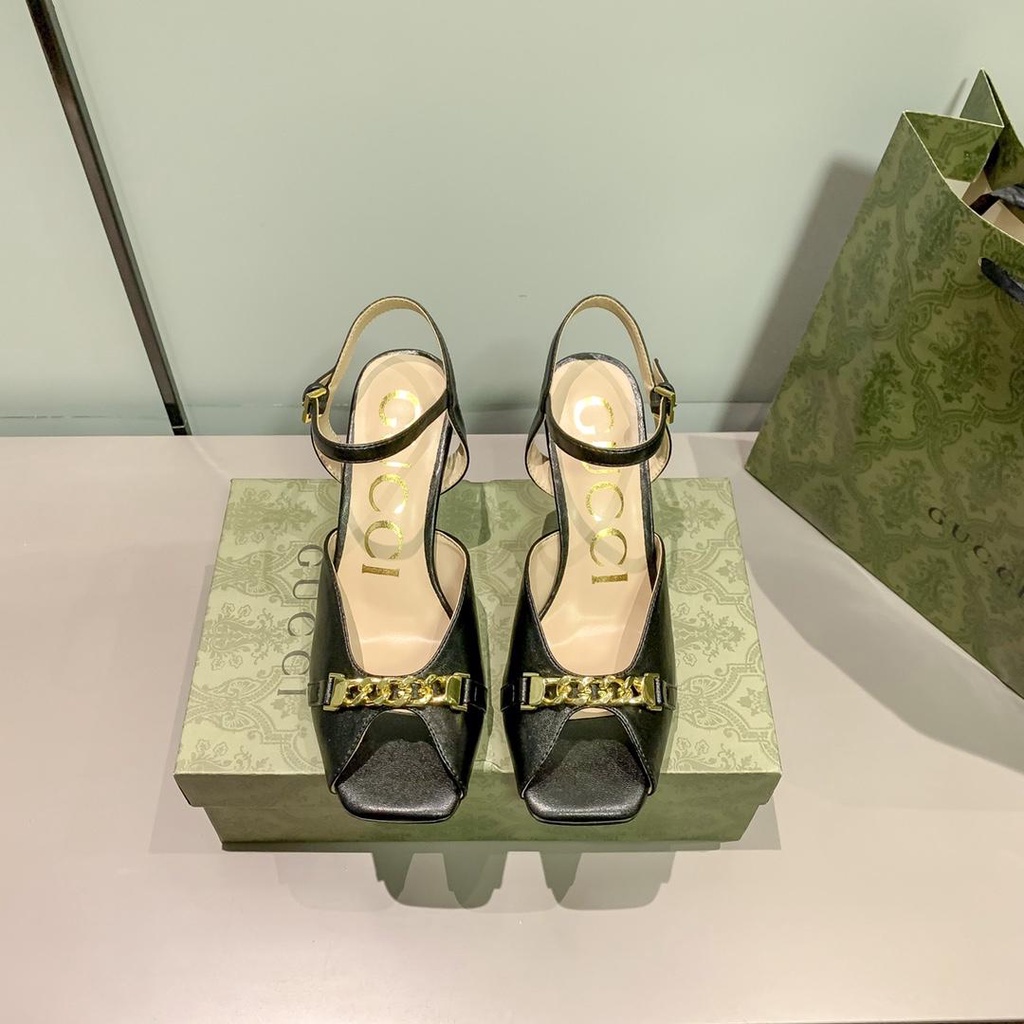 2021 Women Shoes GUCCI new chain sandals stiletto strolled essential ...