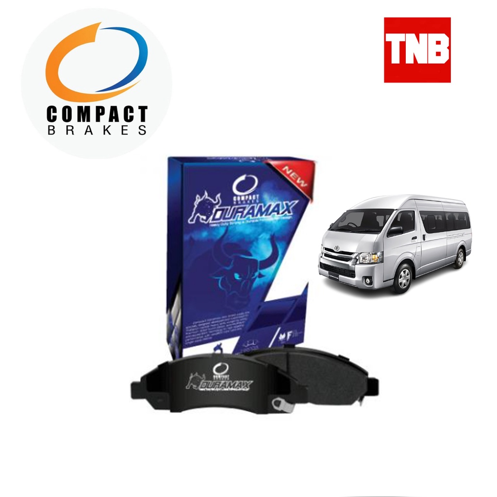 Compact Duramax เบรกกระทิง ผ้าเบรคหน้า Toyota Commuter Hiace ปี 2004 ...