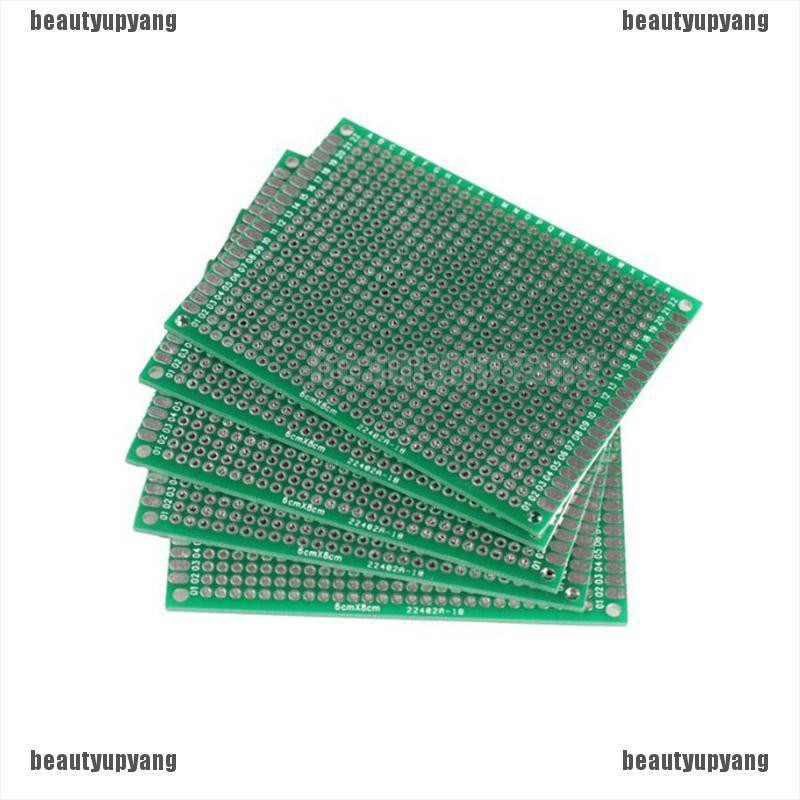 beautyupyang 5Pcs 6X8Cm Double-Side Prototype Glass Fiber PCB Universal ...