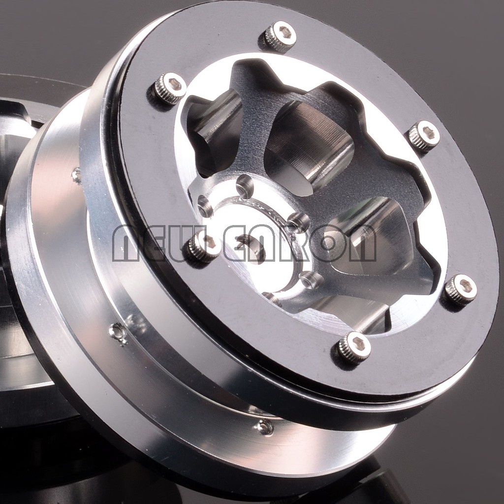 4Pc 1.9 inch Alloy Beadlock 6-Spoke RC Hub Wheel Rim For Car D90 D110 ...