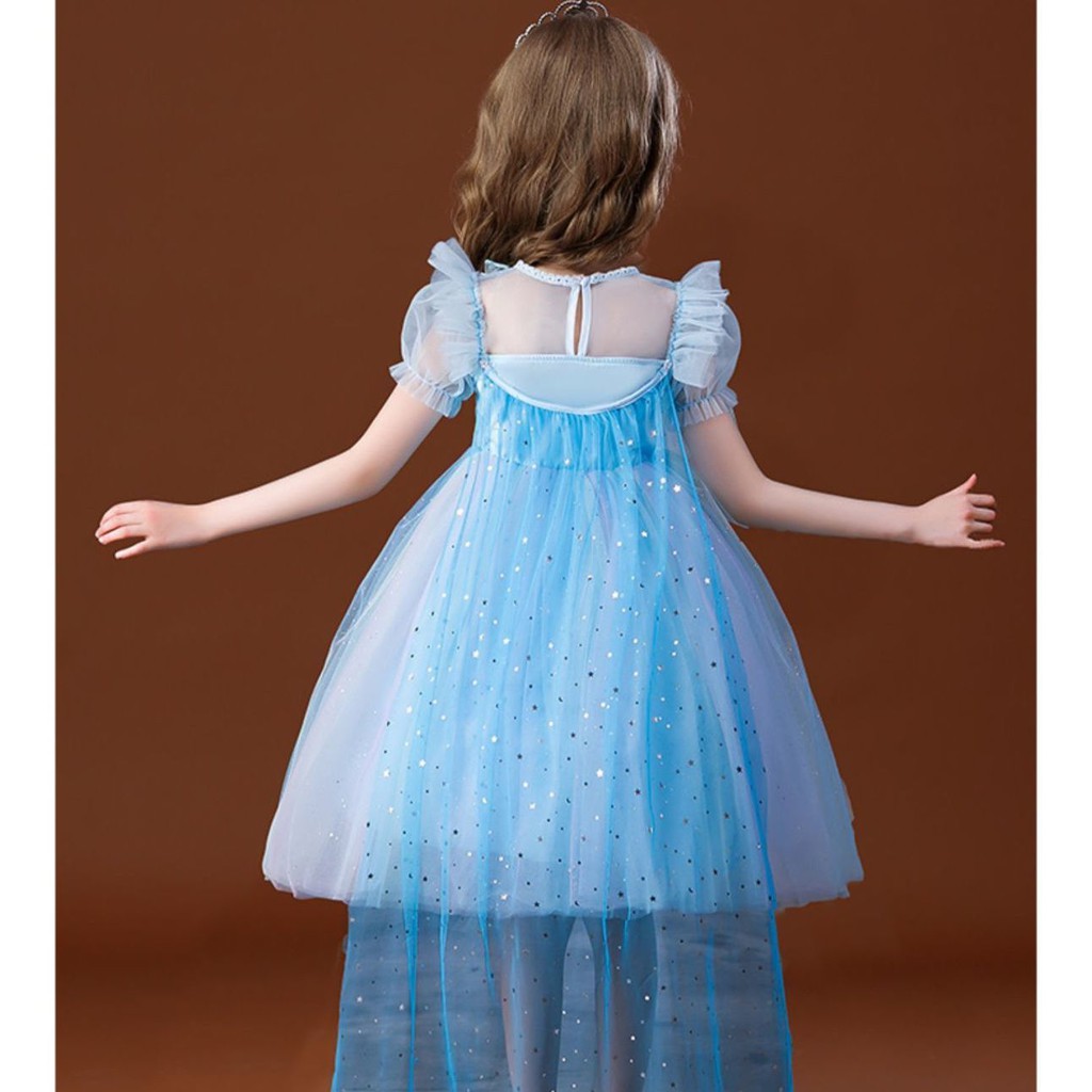 Ready Stock ️Frozen Princess Dress Fever Elsa Costume Girl Kids Party ...