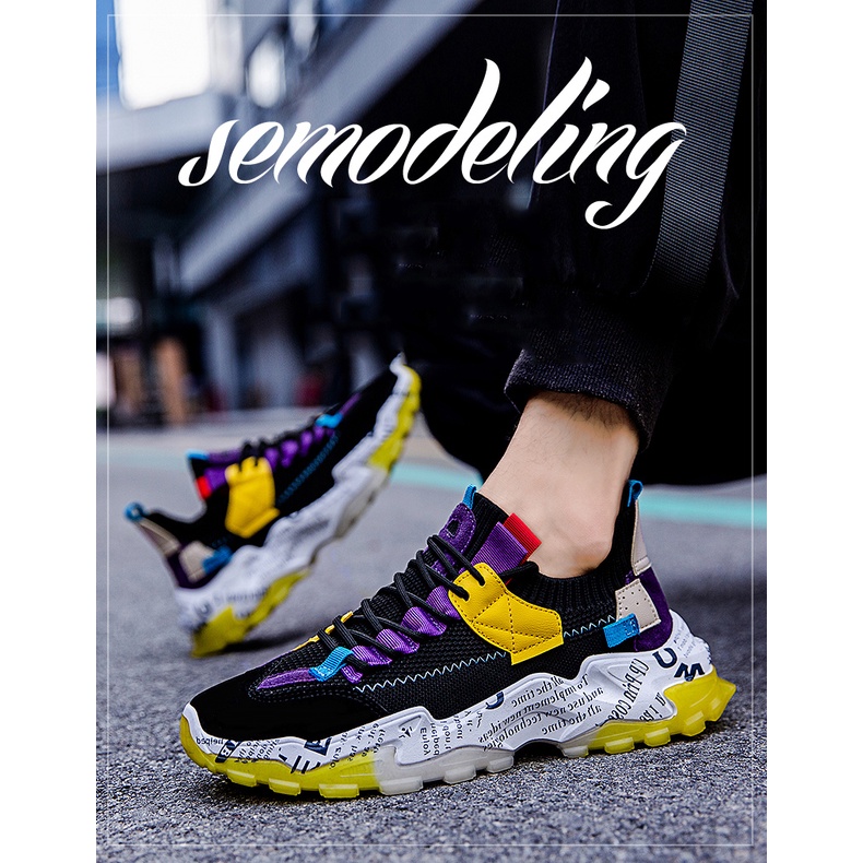 In StockMen39s running shoes sneakers elastic soles soft and ...