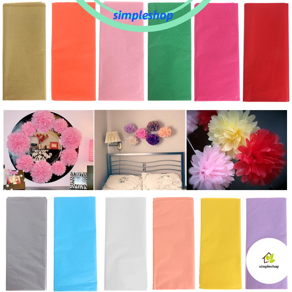 SIMPLE 10pcs/bag Decor Origami DIY Flower Making Tissue Paper Gift ...