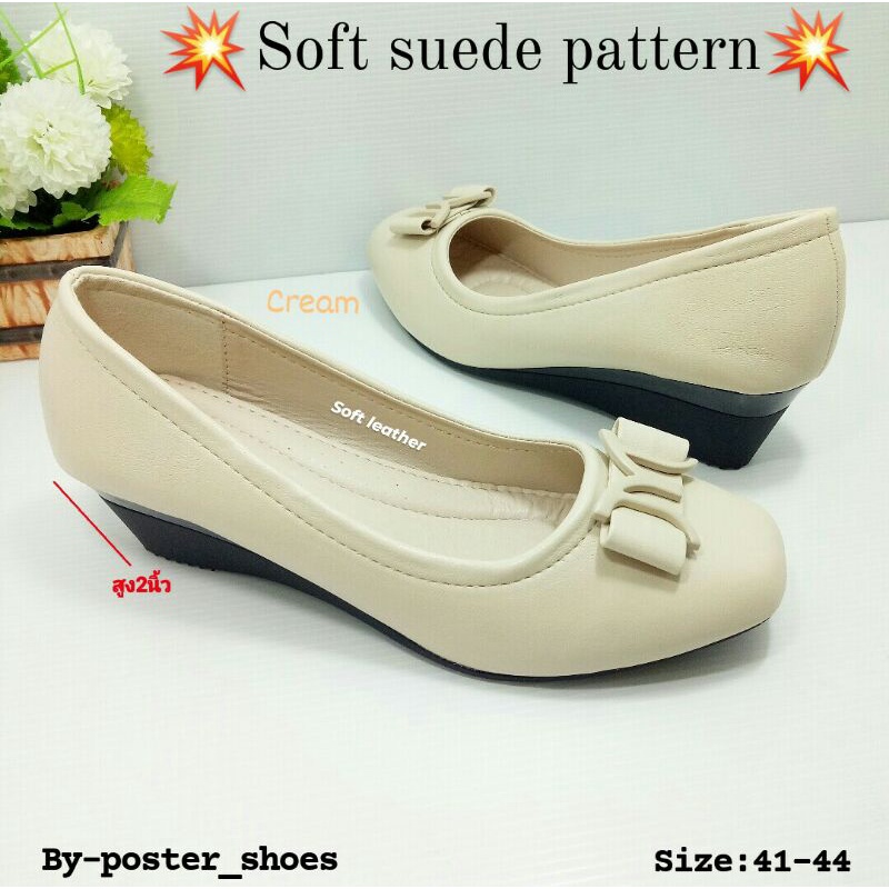Soft suede patternคัชชูหนังนิ่มพื้นนุ่มทรงเตารีดไซส์( 41-44 ...
