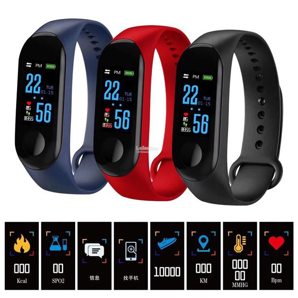 M3/ M4 Plus Smart Watch Bracelet band Bluetooth Waterproof Blood ...