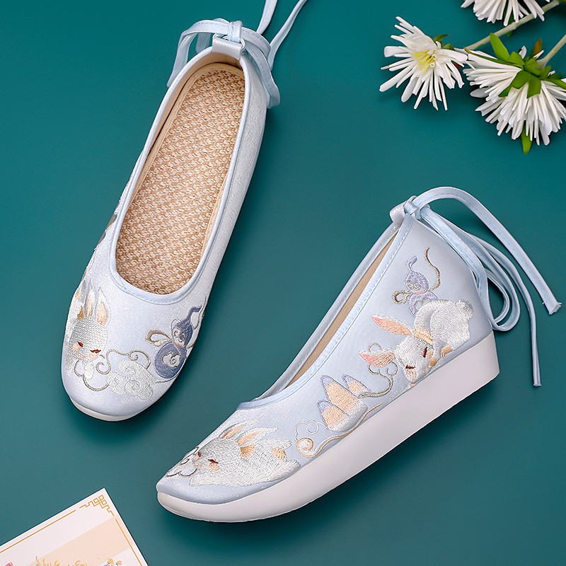 Lan Yue Sheng Original รองเท้าผ้าใบลําลองสําหรับเด็กเย็บปักลาย ...