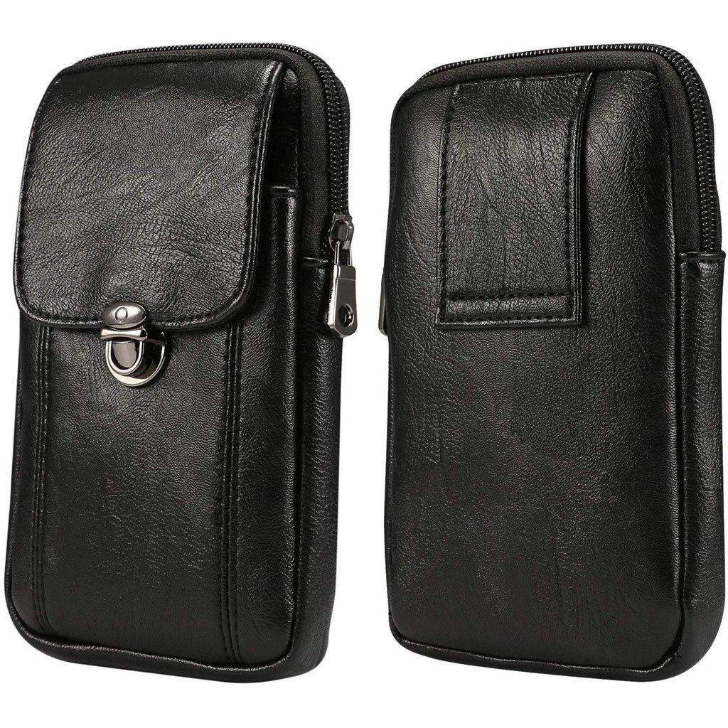 Phone Bag for Men,Leather Belt Clip Waist Bag,Universal Smart Phone ...