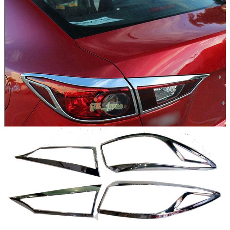 Chrome Rear Tail Light Lamp Cover Trim 4pcs For Mazda 3 AXELA M3 2014 ...