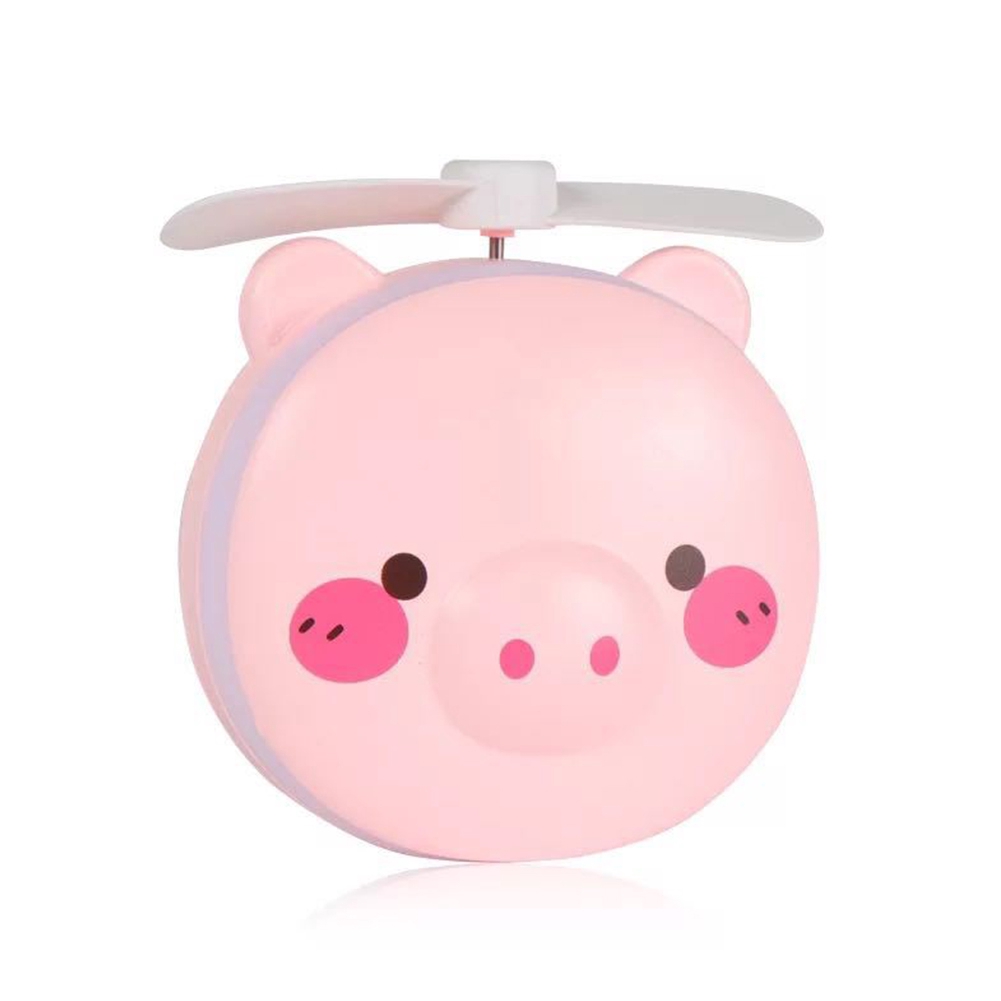 2 In 1 Handheld With Mirror Cartoon Pig Portable Led Multifunction Cute ...