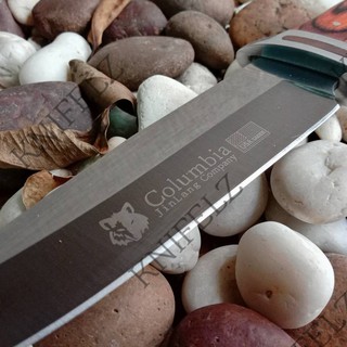 มีด Columbia SA32 JinLang Company USA Saber ใบ 7 นิ้ว ด้ามไม้แท้ฝังลาย ...