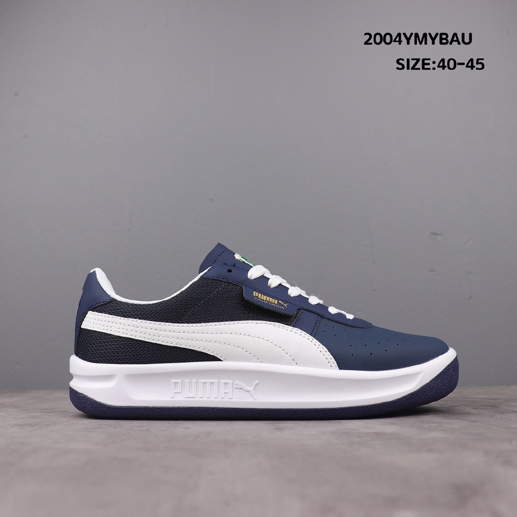 ของแท้ 100 Puma California รองเท้าลำลอง รองเท้ากีฬา (น้ำเงินเข้ม ขาว)N ...