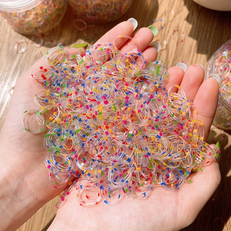 800/1000/2000 Pcs Rubber Band Hair Rings Disposable Colored Small ...