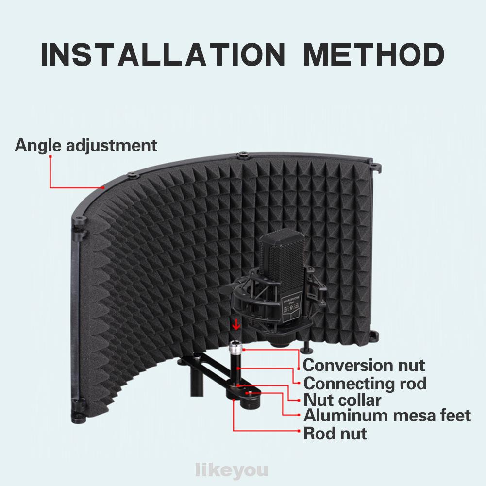 ABS Noise Reduction Adjustable Angle Live Broadcast Sound Absorbing ...