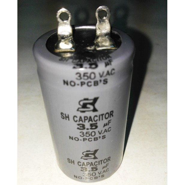 Capacitor คาปาซิเตอร์ /แคปพัดลม/แคปรันมอเตอร์ 3Mfd 350VAC | Shopee ...