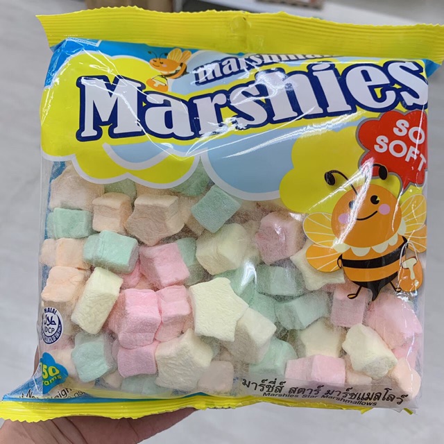 มาร์ชเมลโล่ marshies marshmallows star รูปดาว คละสี | Shopee Thailand