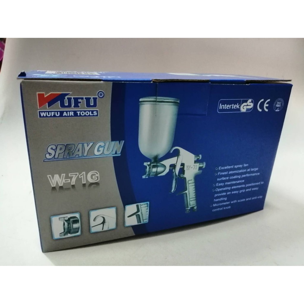 WUFU W-71G กาพ่นสี กาพ่นสี ใช่ลม กาพ่นสีบน WUFU รุ่น W-71G ตัวถ้วยบรรจุ สีอยู่ด้านบน เหมาะกับงาน ...