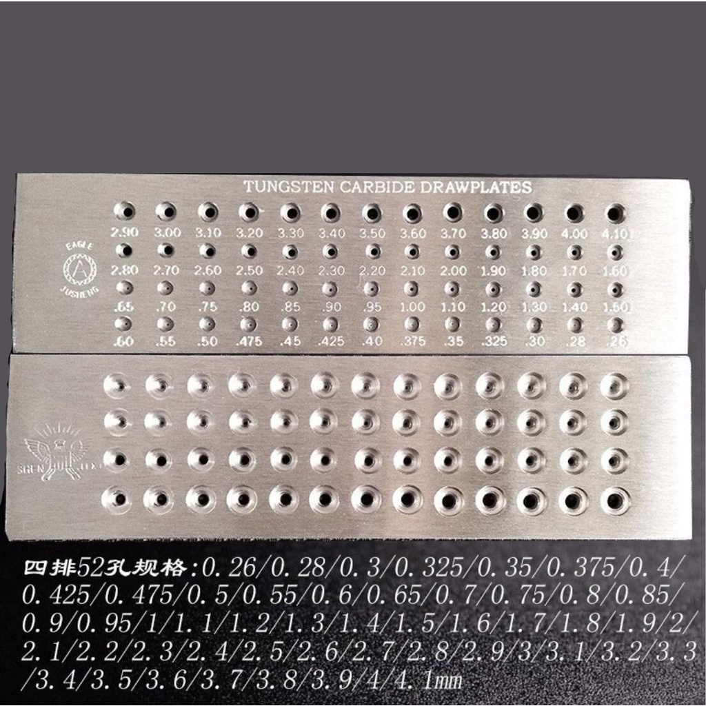 Local StockTungsten Carbide Wire Drawplate 52 Holes Round Shape 0.26-4 ...