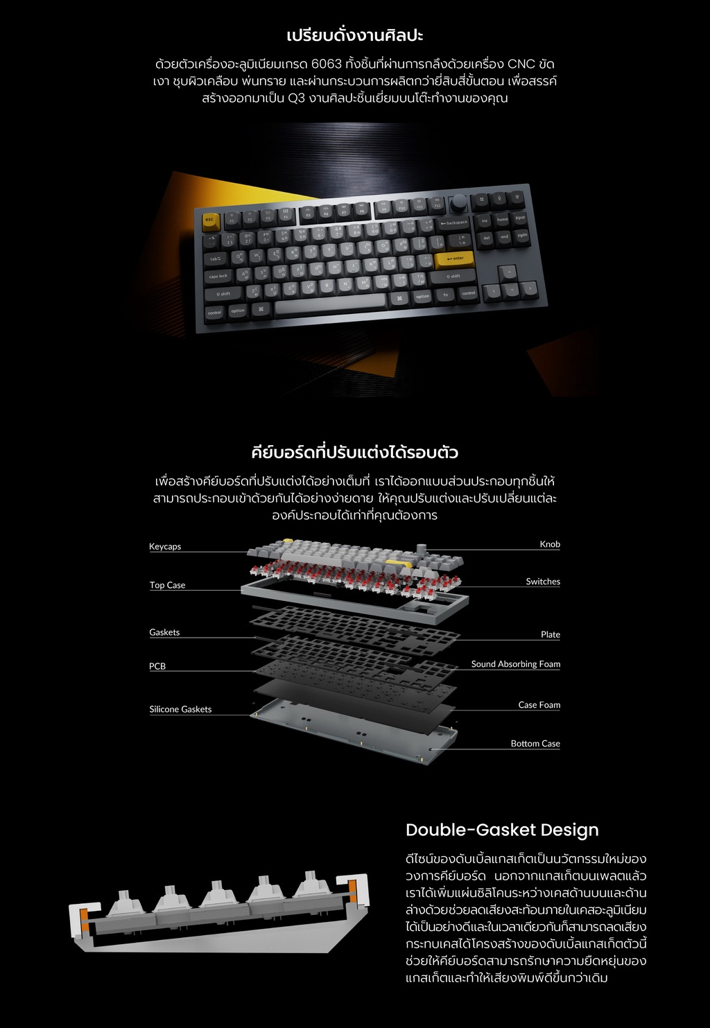 Keychron Q3 Custom Keyboard QMK VIA Thai (คัสต้อมคีย์บอร์ด ภาษาไทย ขนาด TKL ยอดนิยม) | Shopee ...